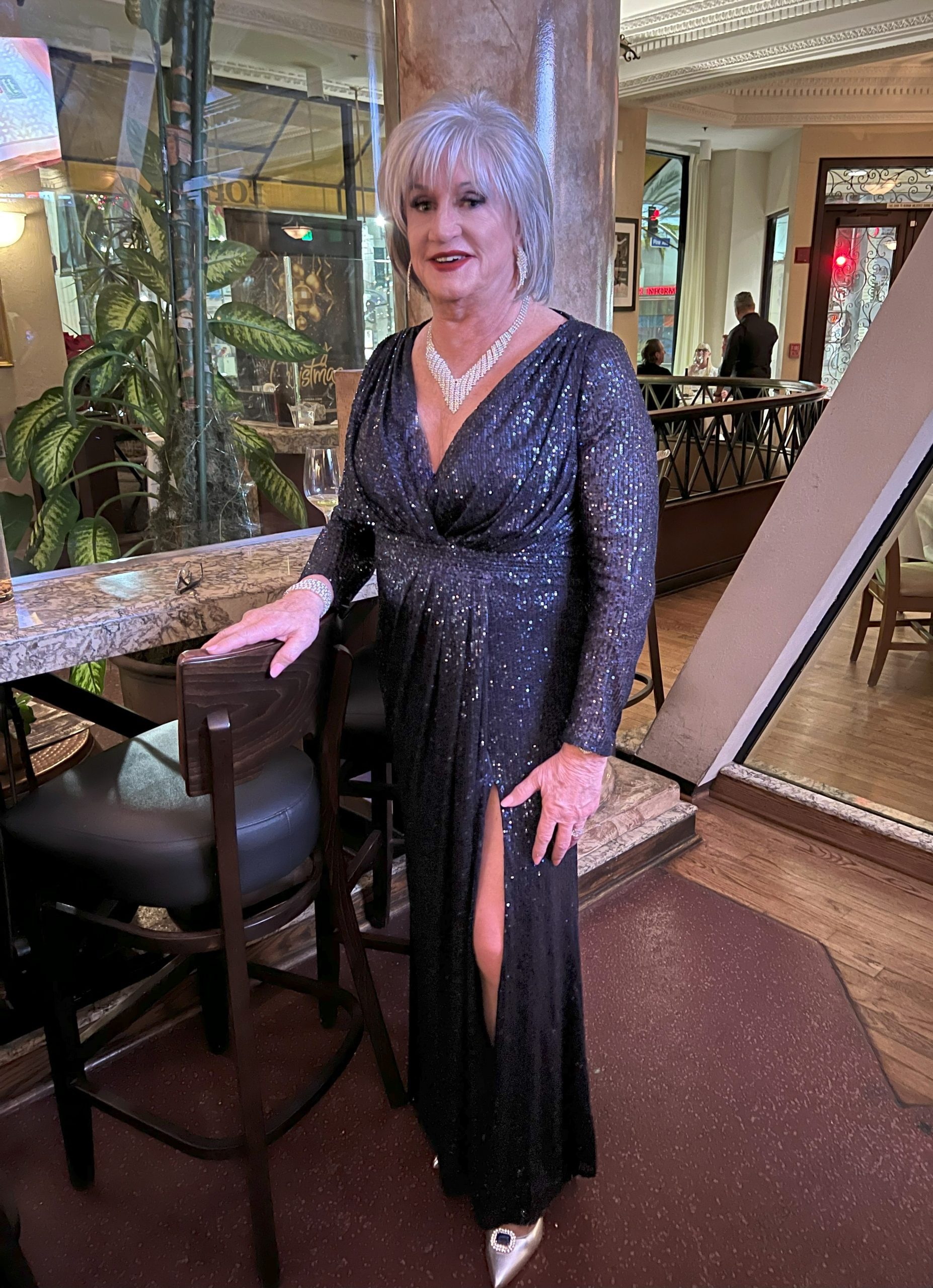 Mature crossdresser Micki Finn in Long Beach California