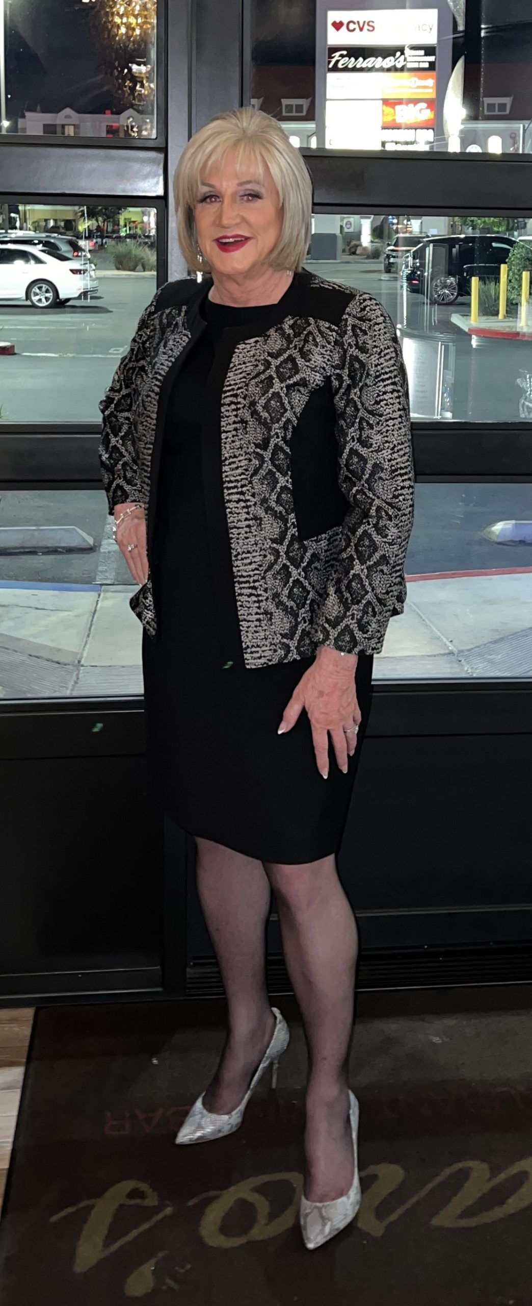 Mature crossdresser Micki Finn in Long Beach California